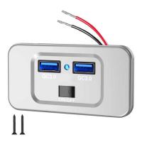 China Compact 36Watt QC3.0 Dual 	RV USB Charging Station With Switch For Multi Vehicle for sale