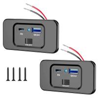 China 54W QC3.0+PD RV USB Charger 2 Ports 12 Volt USB Charger For Caravan for sale
