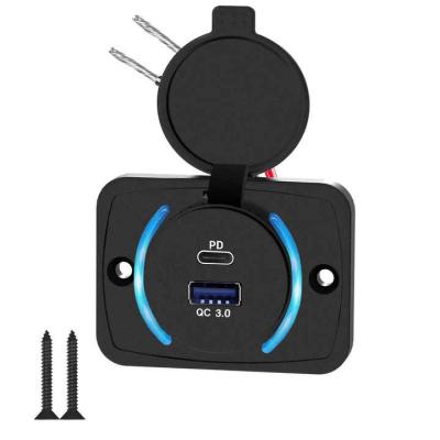 China DC 12V 24V 48W Caravan Usb Charger Bus USB Charger Surface Mount for sale