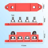 China 12V 250A 4M10+6M4 Studs Marine Power Busbar Flame Retardant Space Saving for sale