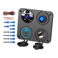 China Waterproof Dual PD QC3.0 90W Car Phone Charger Voltage Switch for sale