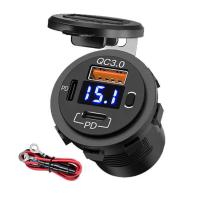 China Dual PD+QC3.0 12V/24V Triple Port Car Charger Fast Car USB Charger For Phone for sale