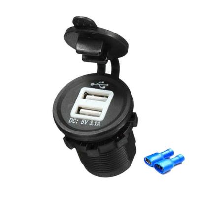 China New 5V 3.1A Dual USB Socket Charger Adapter Mobile Phone Power Outlet for sale