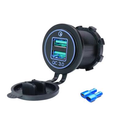 China Dual USB QC3.0 Fast Car Charger Adapter for sale