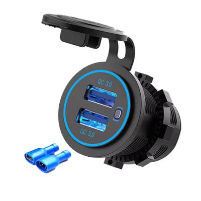 China Dual QC3.0 Car Charger 18W Fast Charge Socket for sale