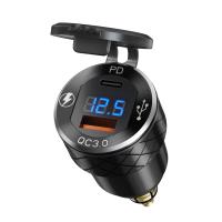 China Motorcycle PD Type C Phone Charger 12 volt Adapter Plug in-Type USB A QC3.0  Waterproof Design for sale