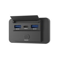 China 12V USB C Power Outlet RV Phone Charger Dual QC Port With Flat Installation for sale