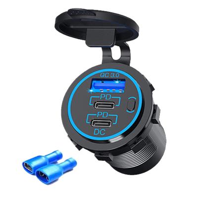 China 90W Car Charger 12 Volt Power Outlet With USB Fast Charging for sale