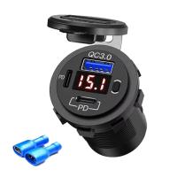 China Popular 12V 24V Dual USB Car Charger Water Resistant Universal Car Charger for sale