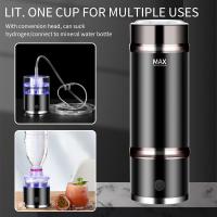 China Portable Travel Home Office Hydrogen Inhaler Smart Hydrogen Rich Water Generator Cup for sale