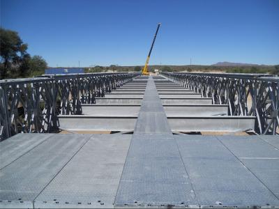 China two/double lane bailey bridge/compact steel bridge Q345B green painted for sale