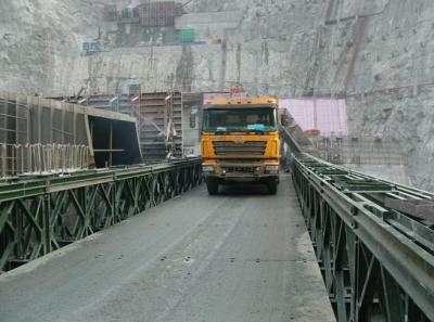China steel bailey bridge/portable bridge/compact bridge Q345B GR50 painted green for sale