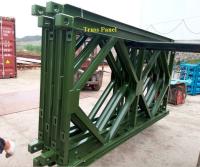 China Single lane bailey bridge/compact steel bridge Q345B green painted for sale