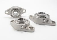 China SHCFLU204 2-Bolt Flange Mount Bearing with Eccentric Locking Collar - 20mm Bore, 112.5mm Dimension for sale