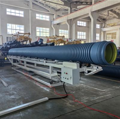 China PE / PP / PVC Double Wall Corrugated Pipe Extrusion Line With Helical Gear And 40cr Casting Mold Material for sale