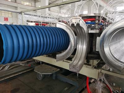 China Double Wall Corrugated Pipe Extrusion Line With Vacuum Forming And Aluminium Alloy Mould Material Diameter 16-1500mm for sale