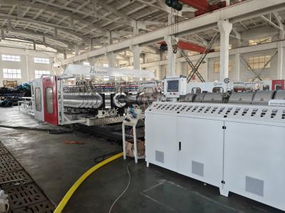 China Double Wall High Speed Pvc Pipe Extrusion Machine , Corrugated Pipe Making Machine for sale