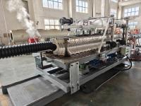China Double Wall Corrugated Pipe Extrusion Line with 1 Set Water Cooling Tank 32mm-200mm Screw Diameter and HV>740 Barrel Screw for sale
