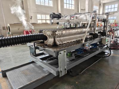 China Double Wall Corrugated Pipe Extrusion Line with 1 Set Water Tank, Screw Diameter 75mm-315mm, and Integral Type Extruder for sale