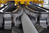 China PE / PP Single Wall Corrugated Pipe Machine , Corrugated Pipe Extrusion Machinery for sale