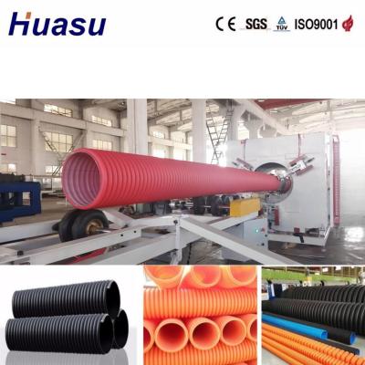 China PLC Controlled Double Wall Corrugated Pipe Extrusion Line for 32mm-1600mm Pipe Diameter with High Productivity for sale