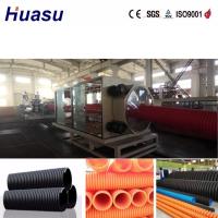 China 32-1600mm Pipe Diameter Double Wall Corrugated Pipe Extrusion Line with Siemens PLC Control and 100-3000kg/h Output Capacity for sale