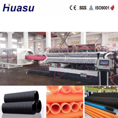 China Double Wall Corrugated Pipe Extrusion Line with 32-1600mm Pipe Diameter, Siemens PLC Control, and High Productivity for sale
