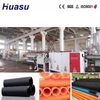 China PLC Controlled Double Wall Corrugated Pipe Extrusion Line with Alloy Steel Die Head and 100-3000kg/h Output Capacity for sale