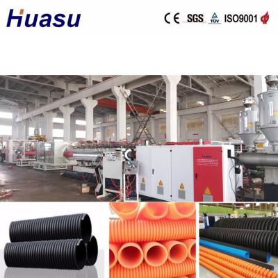 China PLC Controlled Double Wall Corrugated Pipe Extrusion Line with Alloy Steel Die Head and 100-3000kg/h Output Capacity for sale