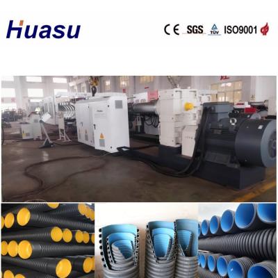 China Electric Cable Conduit Double Wall Corrugated Pipe Extrusion Line Supporting Processing of HDPE PE PP PVC MPP Materials for sale