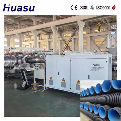 China PLC Controlled Double Wall Corrugated Pipe Extrusion Line for 32-1600mm Diameter with High Productivity for sale