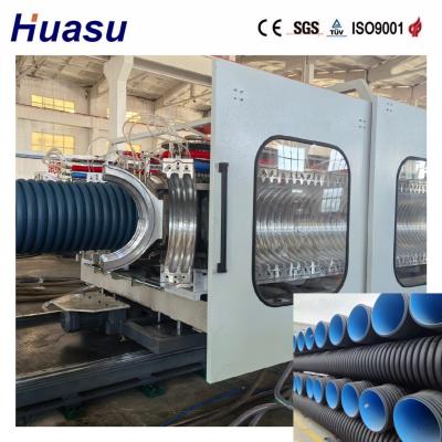 China High Productivity Double Wall Corrugated Pipe Extrusion Line for HDPE/PE/PP/PVC/MPP with 32-1600mm Pipe Diameter for sale