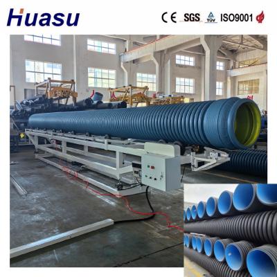 China Manufacturing Plant Electric Conduit Plastic HDPE Dual Wall Corrugated Pipe Extrusion Production Line for sale