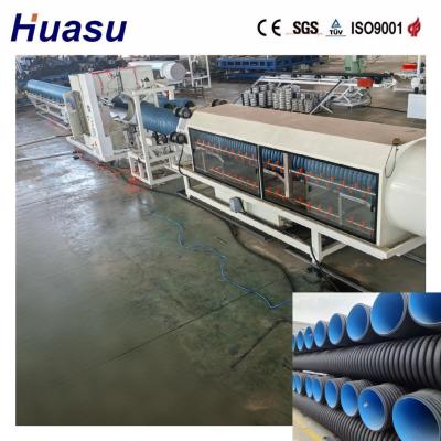 China Telecom Electricity Cable Plastic HDPE Dual Wall Corrugated Pipe Extrusion Machine for sale
