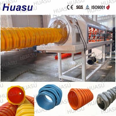 China Square Mouth HDPE Plastic Corrugated Conduit Extrusion Line Electrical Cable Protection Pipe Production Equipment for sale