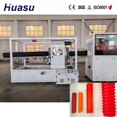 China PE Single Wall Spiral Corrugated Pipe Extrusion Line 100-1200kg/h Output Fully Automatic for Municipal Engineering for sale