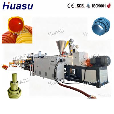 China Wear Resistant Special Shaped HDPE Corrugated Pipe Extrusion Line Urban Rainwater Drain Conduit Production Machinery for sale
