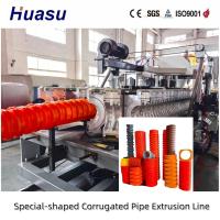 China Blue Big Size HDPE Corrugated Drainage Pipe Special Shape Sewage Plastic Pipeline for sale