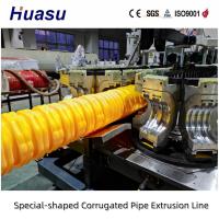 China Blue Big Size HDPE Corrugated Drainage Pipe Special Shape Sewage Plastic Pipeline for sale