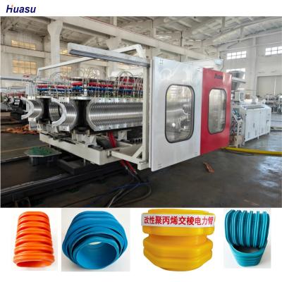 China Hot Sell Double Wall Corrugated Pipe Extrusion Line with Extruder Capacity 250 to 1000kg per hour and Max Pipe Diameter 1600mm for sale