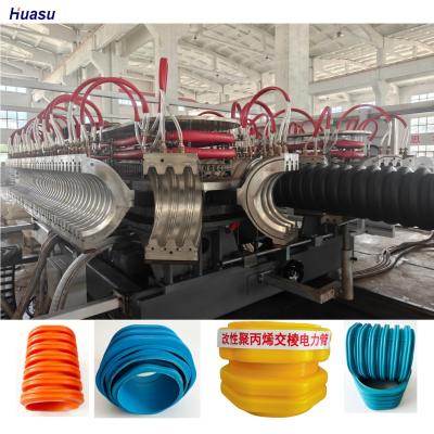 China High Speed single wall corrugated pipe extrusion line extruder capacity 250 to 1000kg per hour engineered for plastic pipe manufacturing for sale