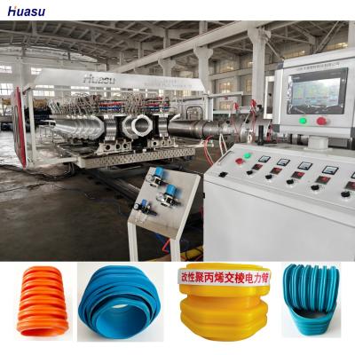 China Single Double Wall Corrugated Pipe Extrusion Line Suitable for PP PE Plastic Processing Applications Max Pipe Diameter 1600mm for sale