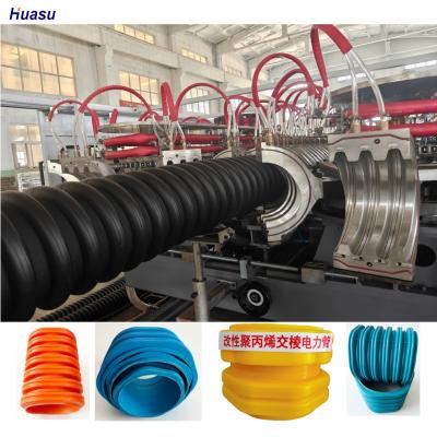 China Customized Double Wall Corrugated Pipe Extrusion Line Max Pipe Diameter 1600mm Full Intermeshing Engagement System for Durable Pipe Production for sale
