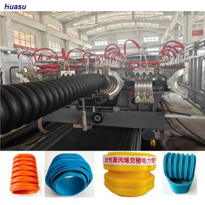 China Double Wall Corrugated Pipe Extrusion Line Max Pipe Diameter 1600mm for Industrial Pipe Production for sale