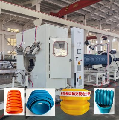 China Double-wall Socket Joint hdpe pipe making machine capable of producing pvc pe mpp pa hdpe pipes with precision and durability for sale