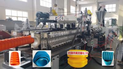 China DWC Pipe Extrusion Line Compatible with PVC PE MPP PA HDPE Plastic Pipe Extrusion Line Systems for sale