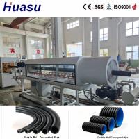 China Three Layer Cable Protection Pipe Extrusion Line with Automatic Chip-free Cutting Machine used in Road Tunnel Drainage Projects for sale