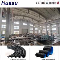 China Three Layer Cable Protection Pipe Extrusion Line with Automatic Chip-free Cutting Machine used in Road Tunnel Drainage Projects for sale