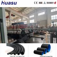 China Three Layer Cable Protection Pipe Extrusion Line with Automatic Chip-free Cutting Machine used in Road Tunnel Drainage Projects for sale