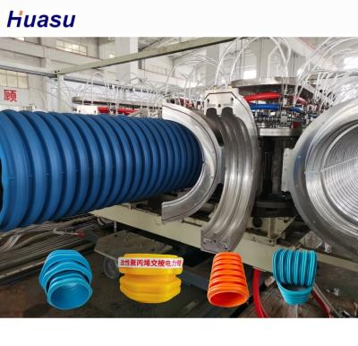 China Fully Automatic Single Wall Corrugated Pipe Extrusion Line Featuring 38CrMoAlA Barrel Material and Capacity 60 to 2000kg per hour for Operation for sale